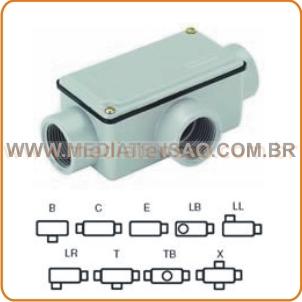 Condulete de Alumínio tipo E C LL LB e LR COM rosca com tampa cega ...