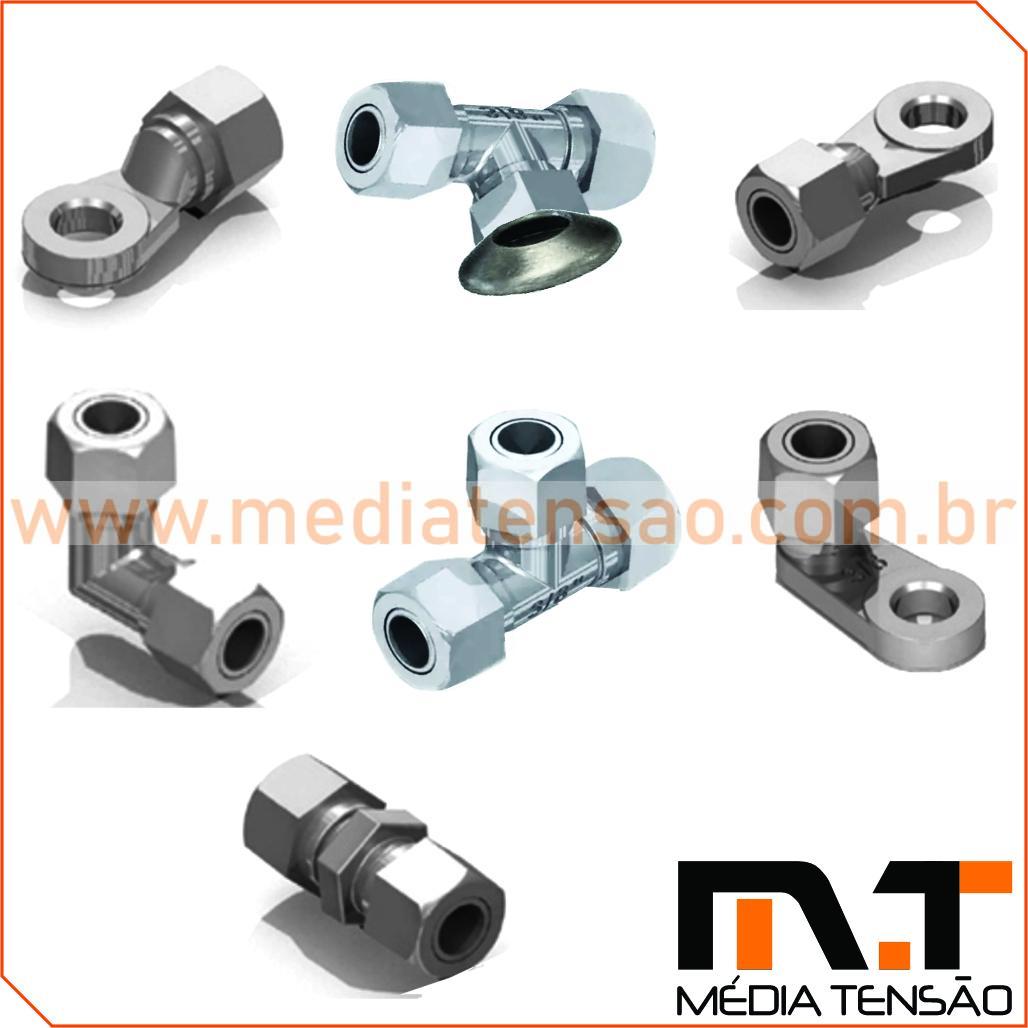 Borne Concêntrico para Vergalhão de Cobre ø 1/2 - Média Tensão