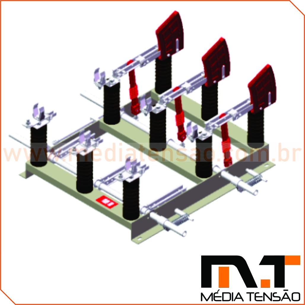 Chave Seccionadora Tripolar Abertura SOB Carga, COM Base Para Fusível ...