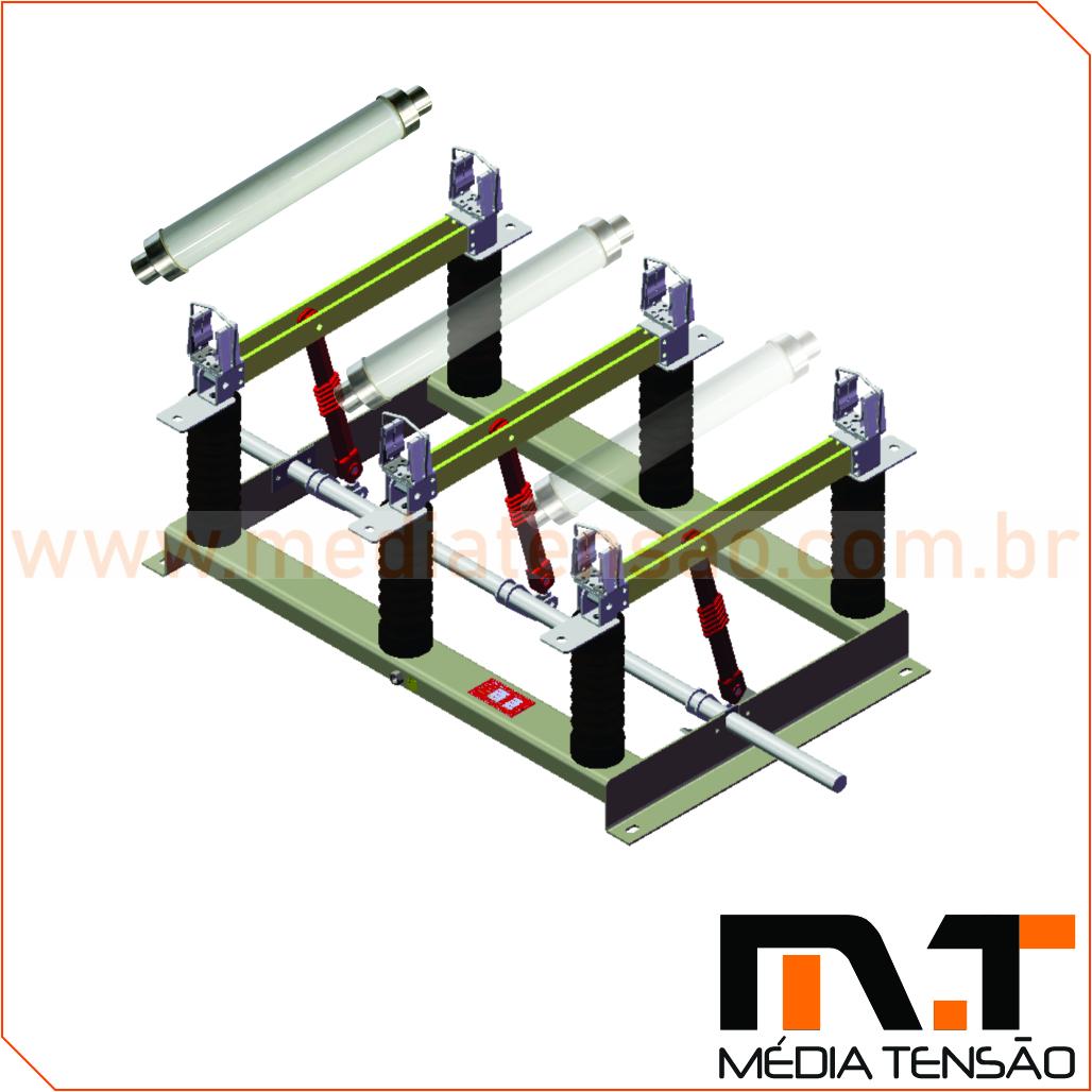 Chave seccionadora tripolar 15Kv - 400A com porta fusível HH ...