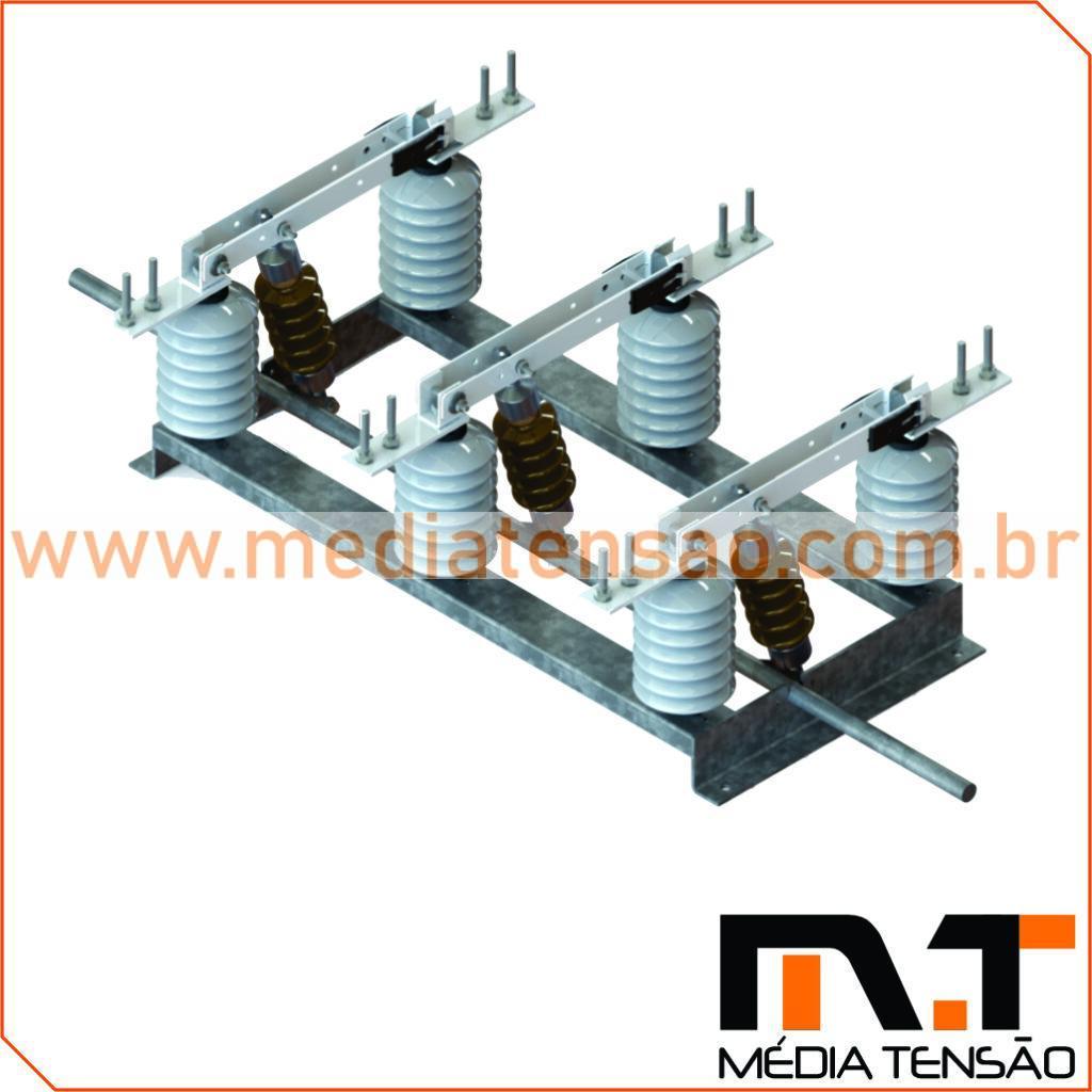 Chave seccionadora tripolar uso externo 15Kv 400A - Média Tensão