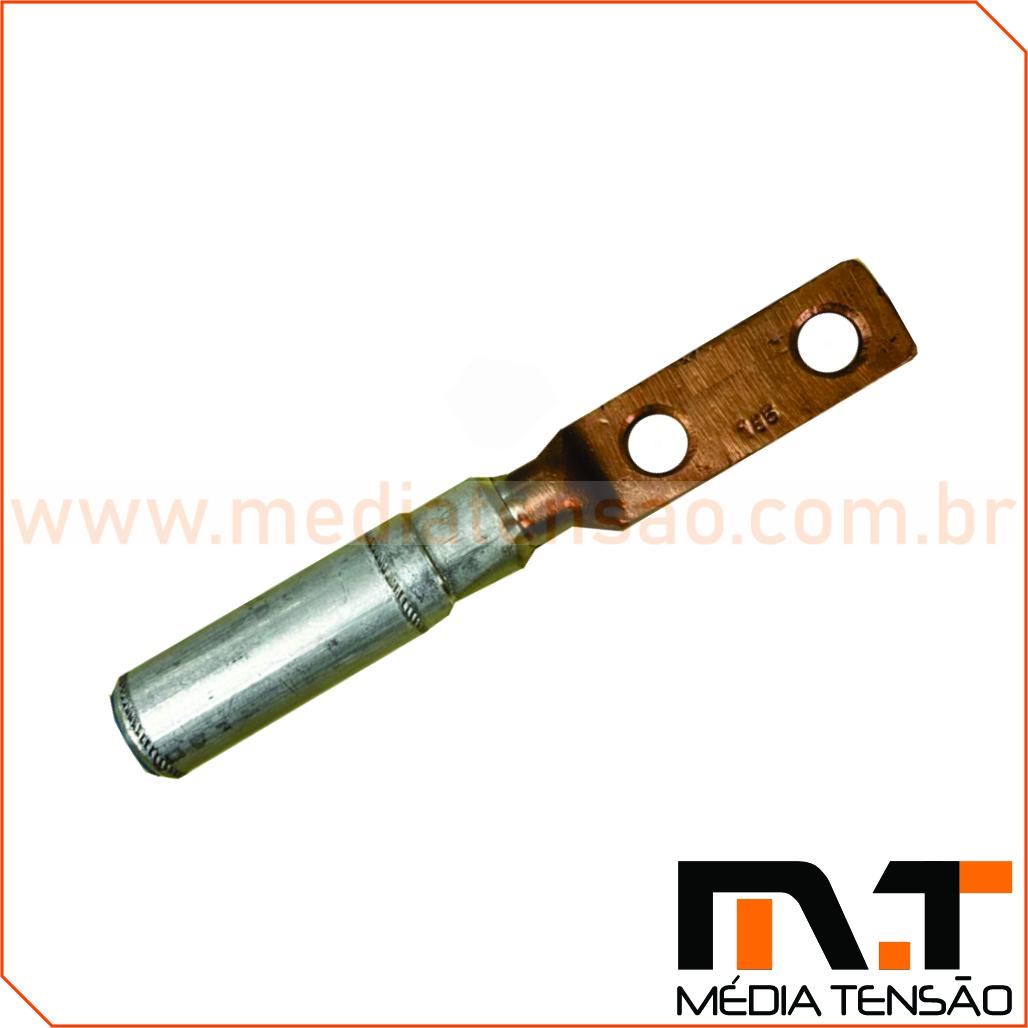TERMINAL BIMETÁLICO À COMPRESSÃO 2 FUROS 185mm2 - Média Tensão