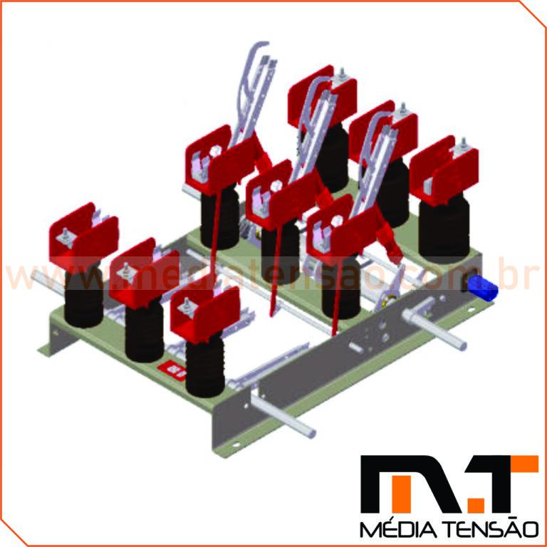 Chave seccionadora 15 a 36kV com abertura na queima de fusível HH e ...