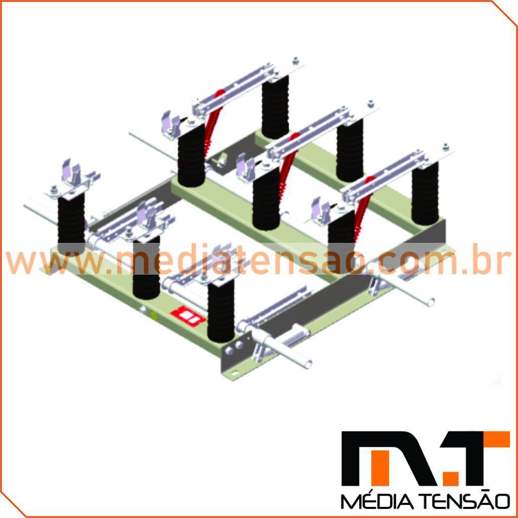 Chave Seccionadora Tripolar 24kV abertura sem carga com base HH e ...